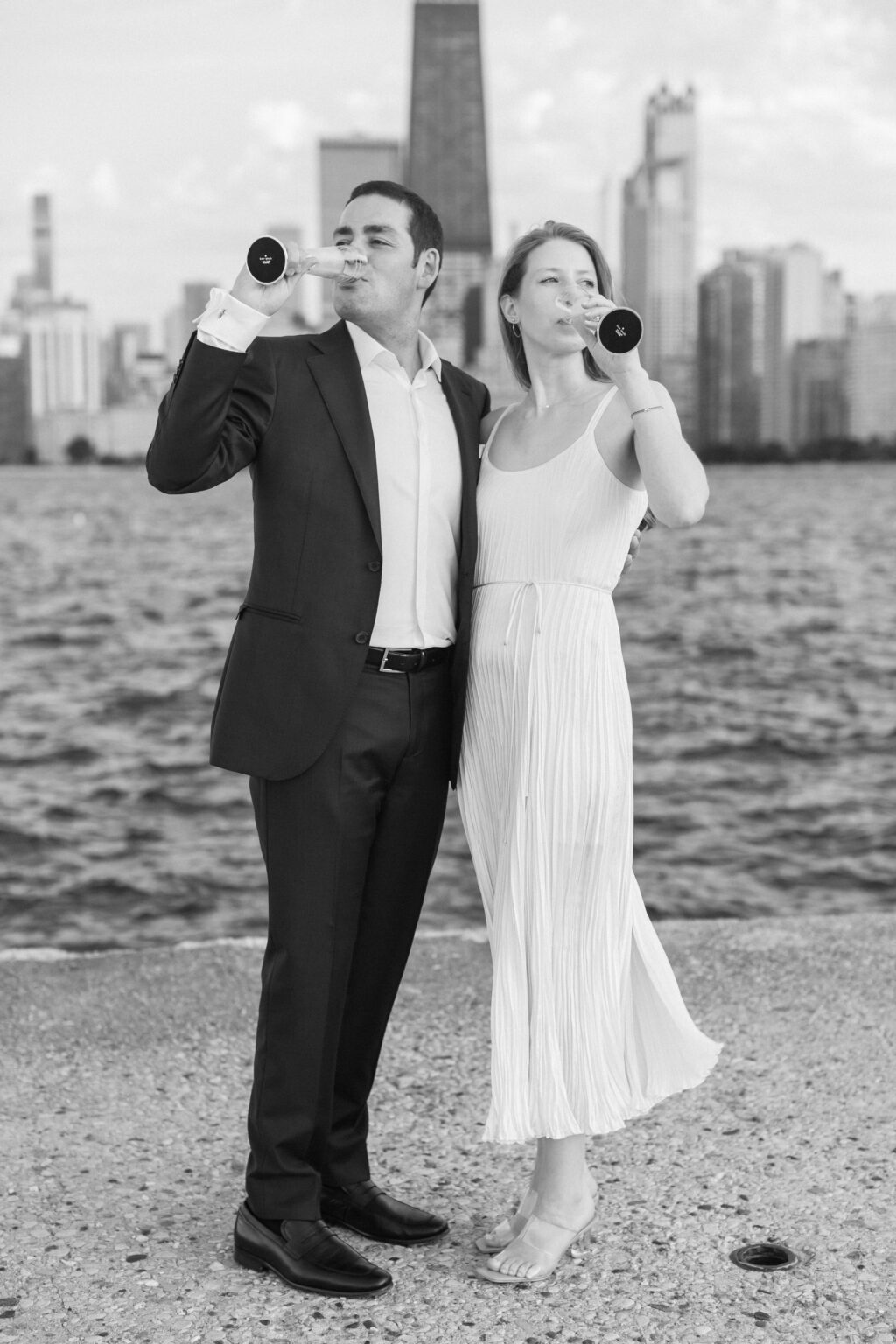 Harper & Aaron // North Ave Lakefront Session | evphotographychicago.com