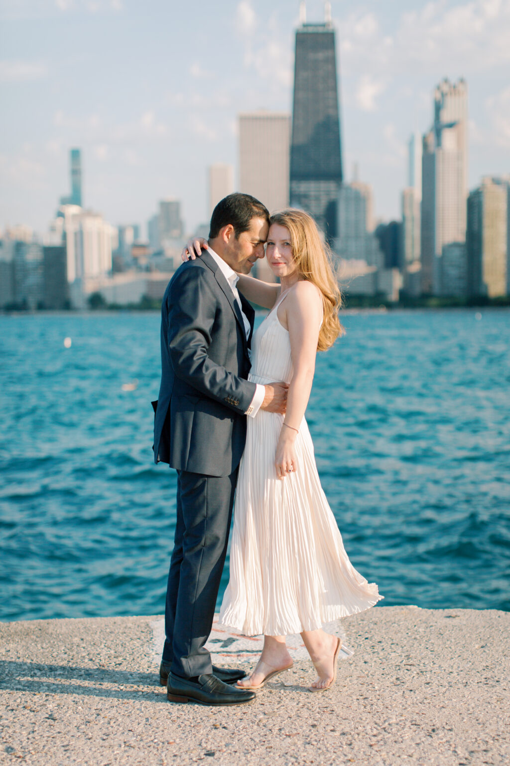 Harper & Aaron // North Ave Lakefront Session | evphotographychicago.com