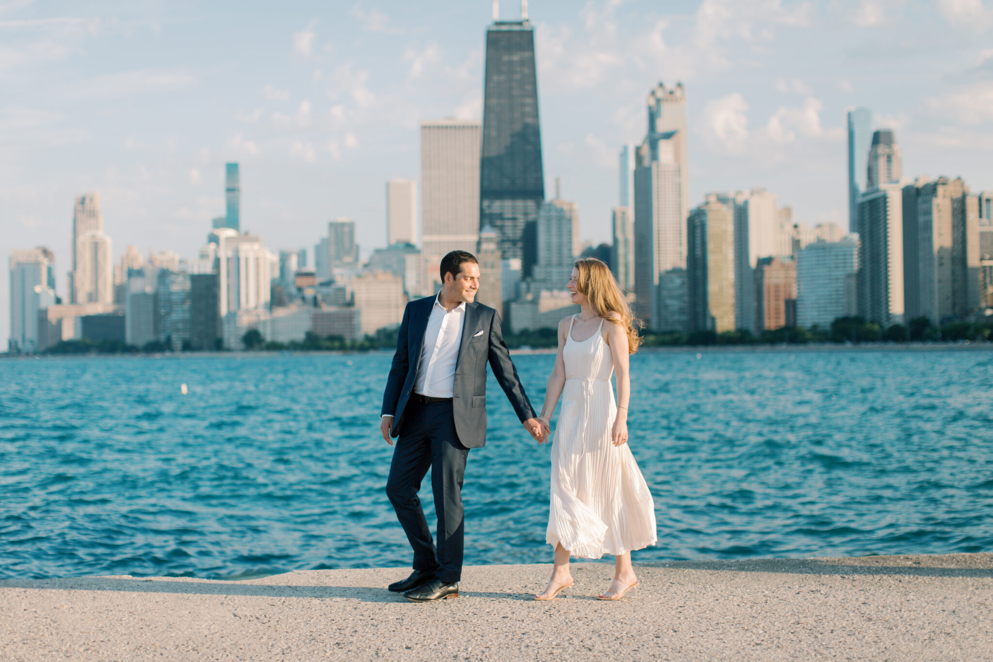 Harper & Aaron // North Ave Lakefront Session | evphotographychicago.com