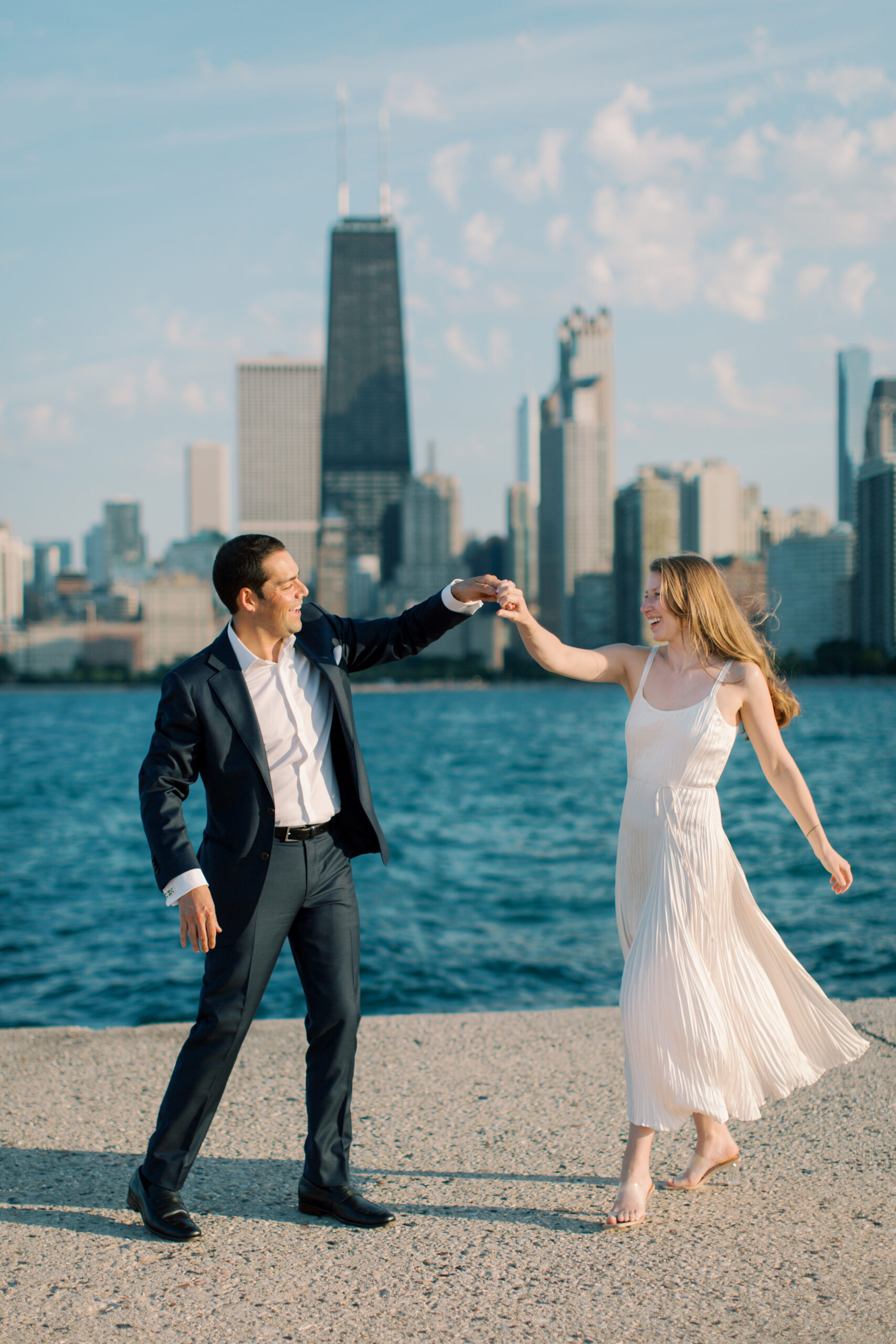 Harper & Aaron // North Ave Lakefront Session | evphotographychicago.com
